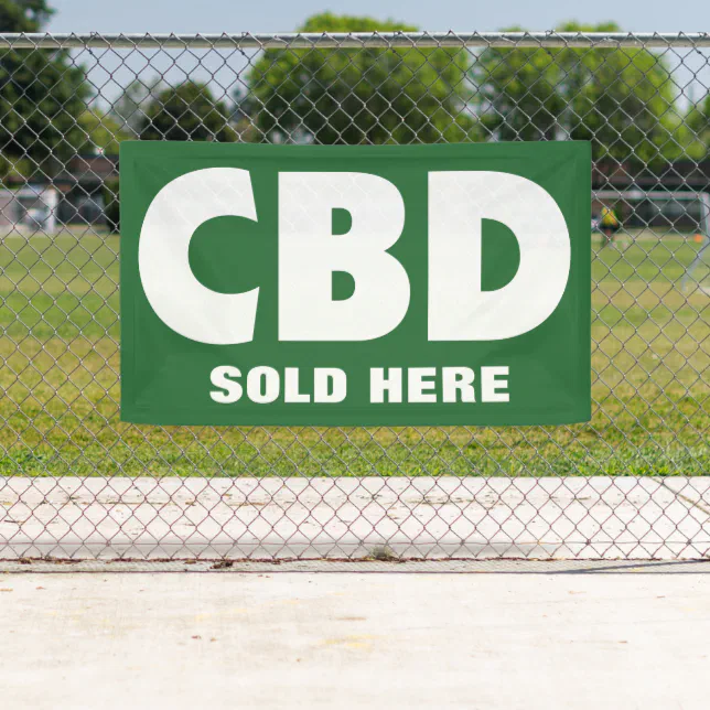 CBD sold here small business promotion Banner | Zazzle