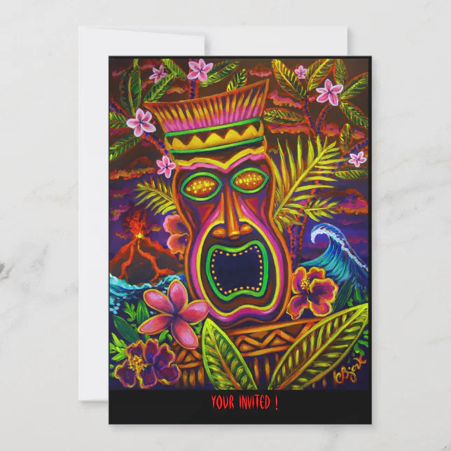 CBjork Invitations Tacky Tiki Party | Zazzle