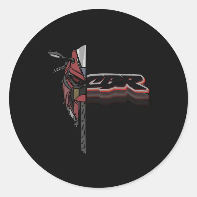Cbr Fireblade Sportbike Motorcycle Classic Round Sticker | Zazzle