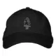 CC stitched logo Hat, Black Embroidered Baseball Cap | Zazzle