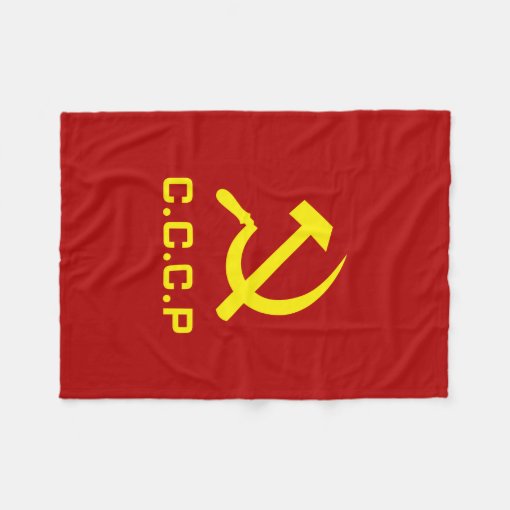 CCCP Hammer and Sickle Fleece Blanket | Zazzle