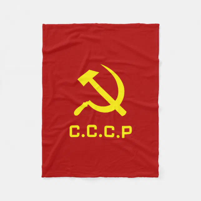 CCCP Hammer and Sickle Fleece Blanket | Zazzle