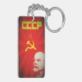 cccp soviet union communist red lenin russia propa keychain | Zazzle