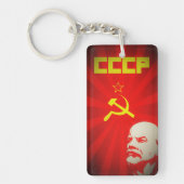 cccp soviet union communist red lenin russia propa keychain | Zazzle