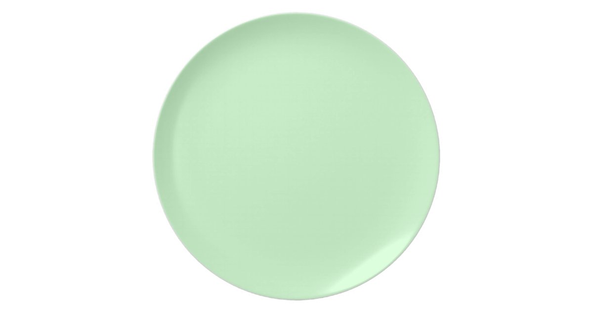 #CCFFCC Hex Code Web Color Light Mint Green Melamine Plate | Zazzle