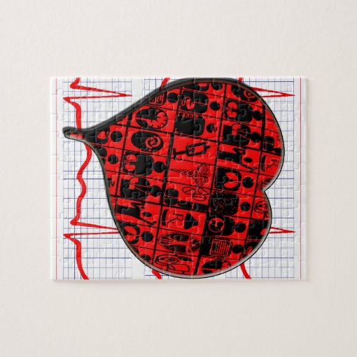 CCU HEART EKG MEDICAL SPECIALTIES JIGSAW PUZZLE | Zazzle