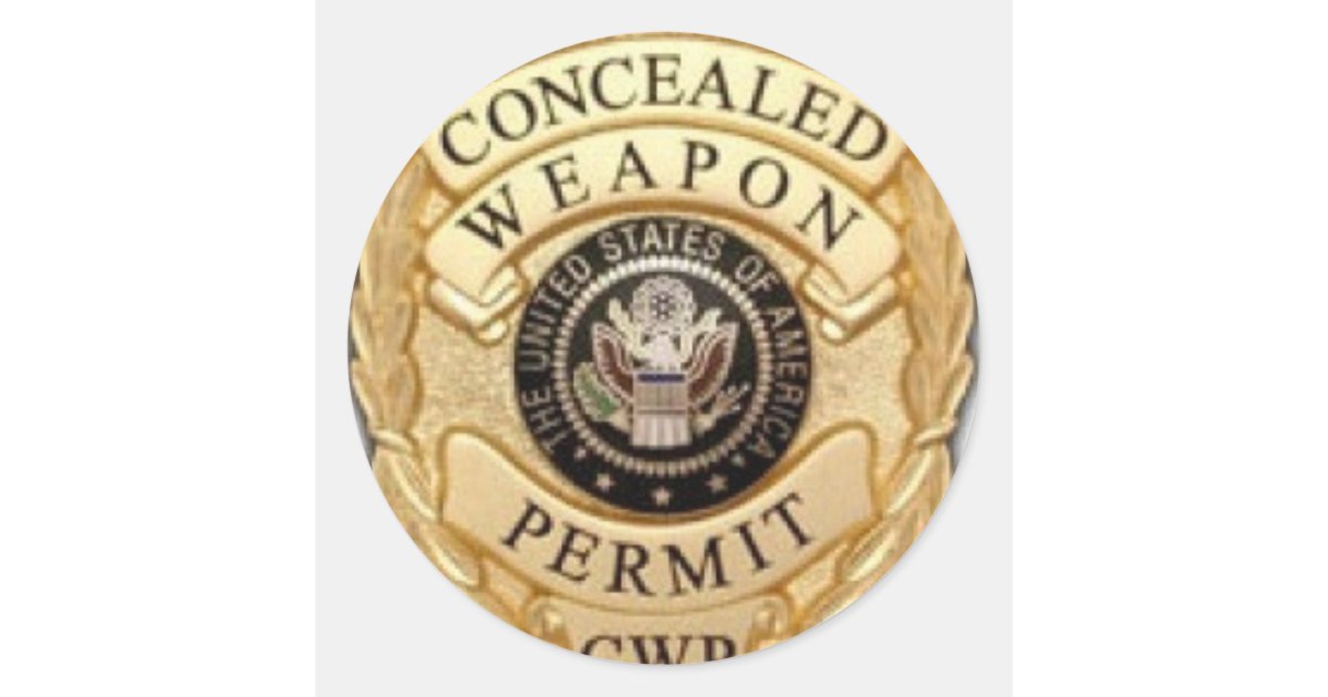 ccw badge design classic round sticker | Zazzle
