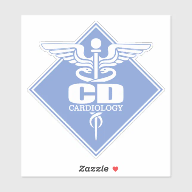 CD (Cardiology) diamond Sticker | Zazzle