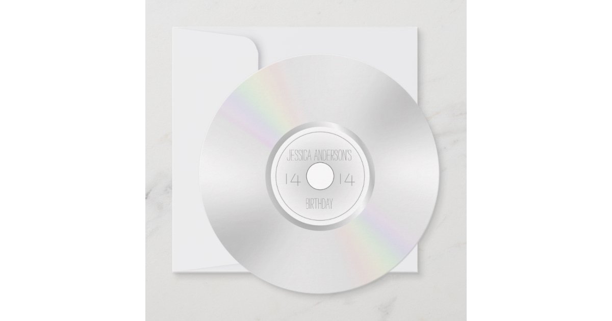 CD DVD Record Album Birthday Invitation | Zazzle