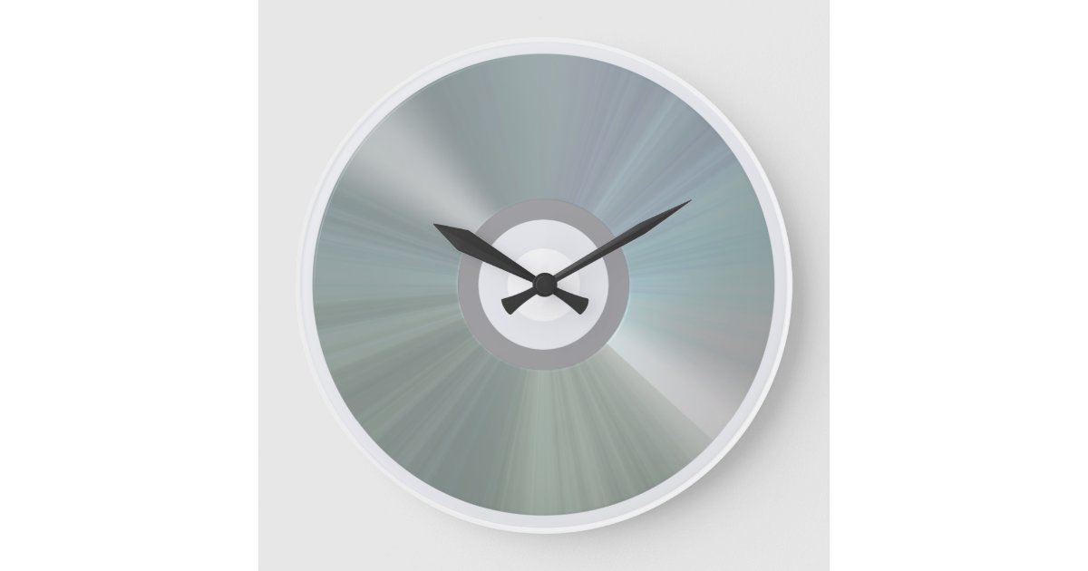 CD/DVD Round Clock | Zazzle