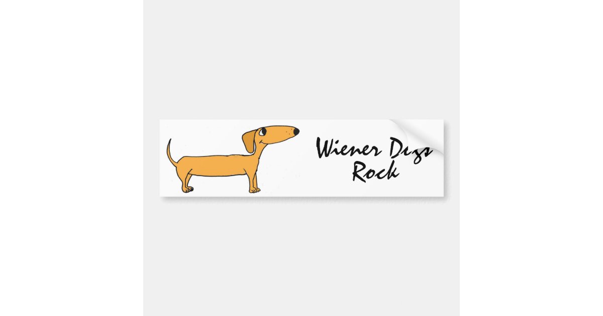 CD- Wiener Dogs Rock Bumper Sticker | Zazzle