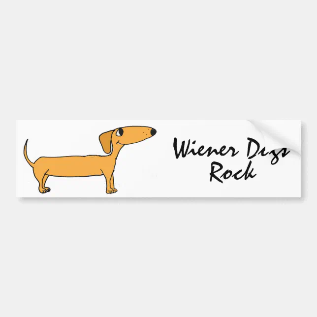 CD- Wiener Dogs Rock Bumper Sticker | Zazzle