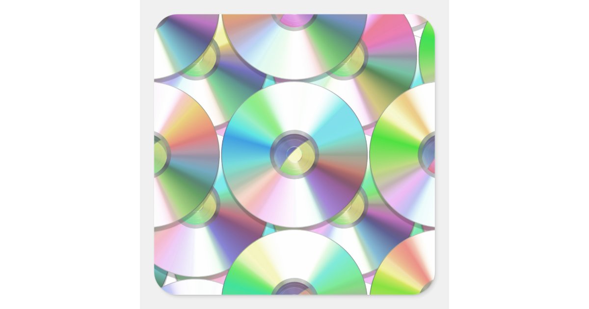 CDs Square Sticker | Zazzle