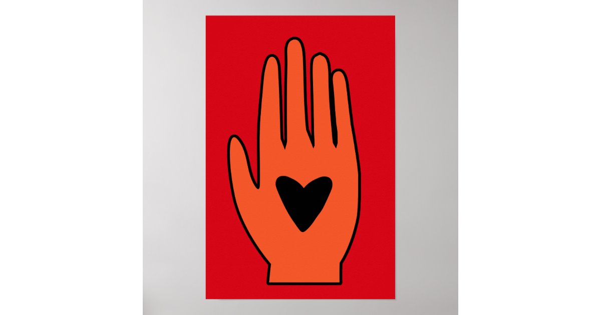 Ceasefire now hand Palestine graphic design Poster | Zazzle