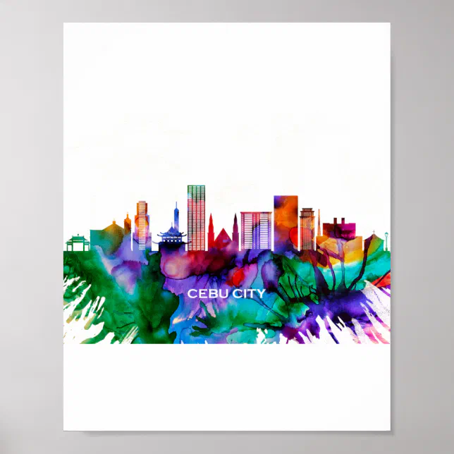 Cebu City Skyline Poster | Zazzle