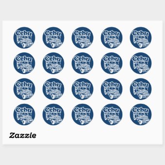 Cebu Jeepney Classic Round Sticker | Zazzle