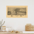 Cedar Key Florida 1884 Panoramic Map Poster | Zazzle