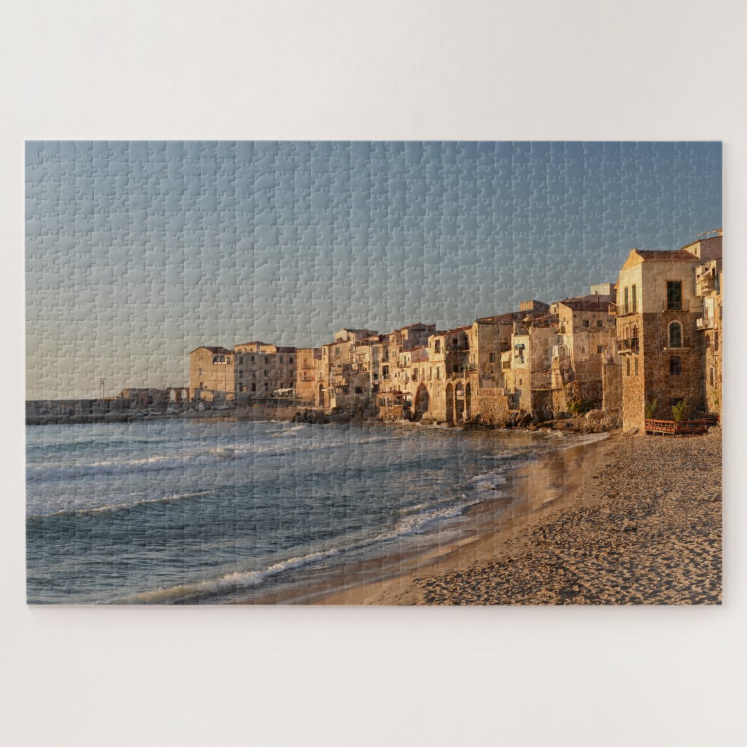 Cefalu, seaside town in Sicily Jigsaw Puzzle | Zazzle