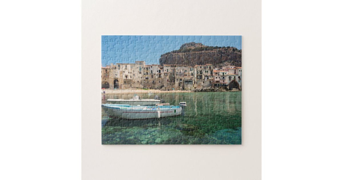 Cefalu town in Sicily Jigsaw Puzzle | Zazzle