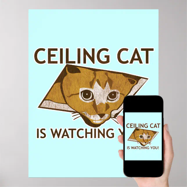 Ceiling Cat Poster | Zazzle