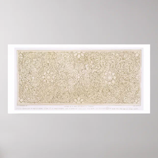 Ceiling design for the Pearl Room, in Isfahan, fro Poster | Zazzle