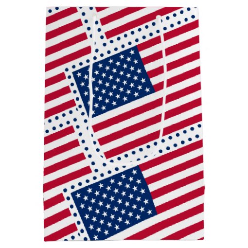 Celebrate American US Flag Medium Gift Bag | Zazzle