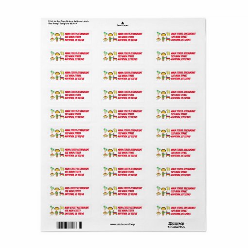 Celebrate Cinco de Mayo Fiesta Taco Piñata Cactus Label | Zazzle