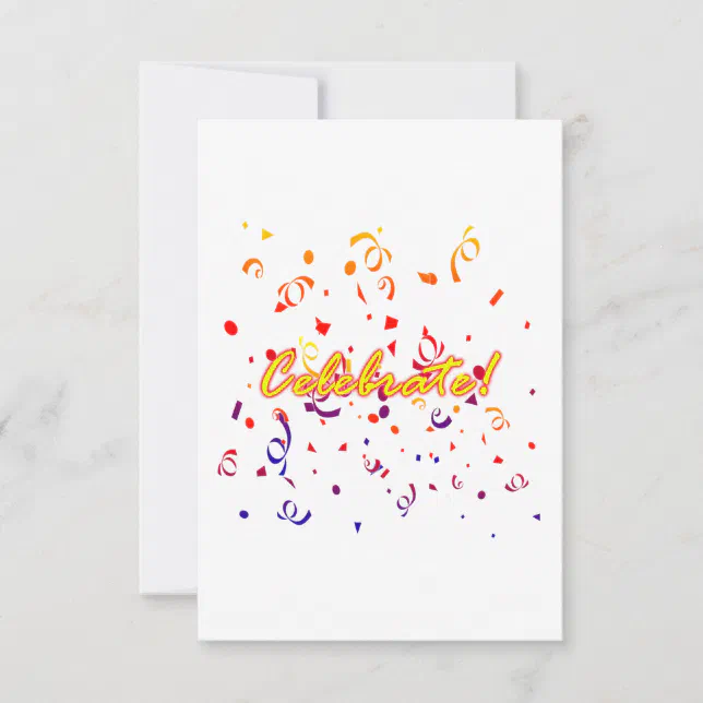 Celebrate Confetti Invitation | Zazzle