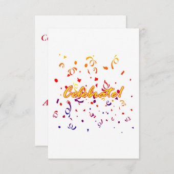 Celebrate Confetti Invitation | Zazzle