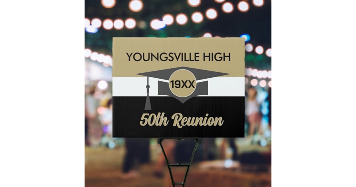 Celebrate! Custom class reunion yard sign | Zazzle