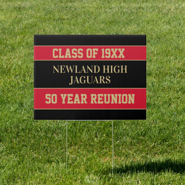 Celebrate! CUSTOM Class Reunion YARD SIGN | Zazzle
