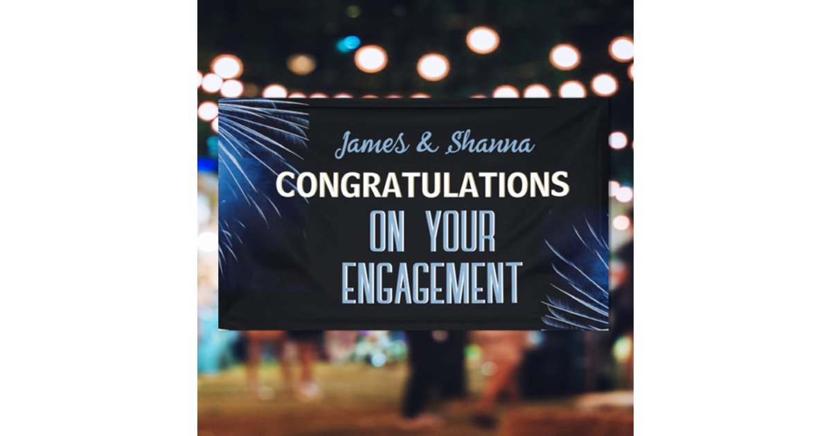 Celebrate! Custom Engagement party Banner | Zazzle