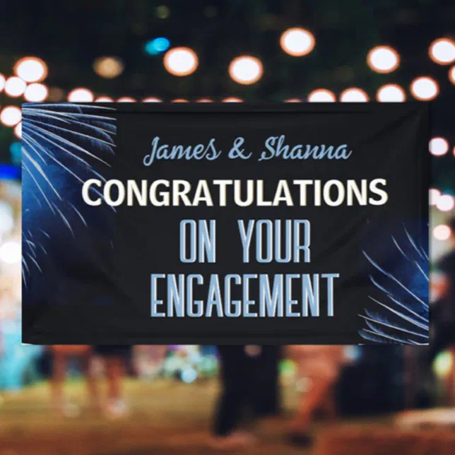 Celebrate! Custom Engagement party Banner | Zazzle