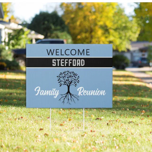 Celebrate! CUSTOM Family Reunion Yard sign | Zazzle