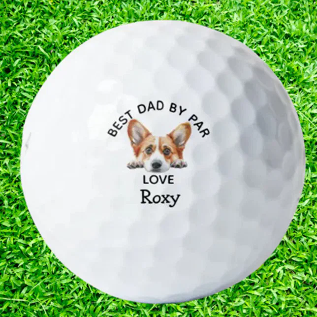 Celebrate Dad with the Perfect corgi Golf Balls | Zazzle