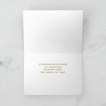Celebrate! DEAN'S LIST Scholar congrats card | Zazzle