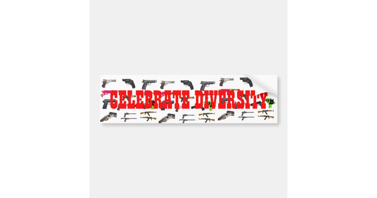 CELEBRATE DIVERSITY BUMPER STICKER | Zazzle