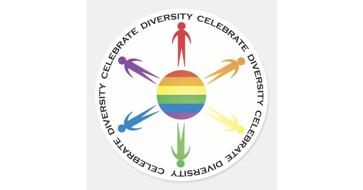 Celebrate Diversity Classic Round Sticker | Zazzle