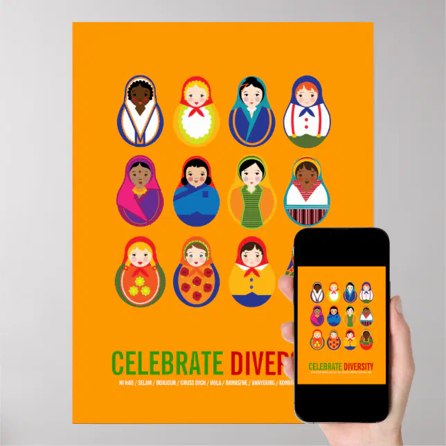 Celebrate Diversity Multicultural Day Poster | Zazzle