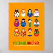 Celebrate Diversity Multicultural Day Poster | Zazzle