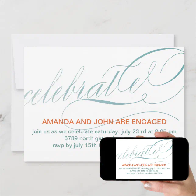 Celebrate Engagment Party Invitations | Zazzle