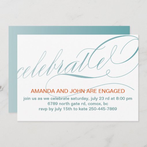 Celebrate Engagment Party Invitations | Zazzle