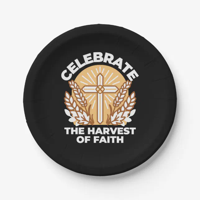 Celebrate Faith with Harvest – Inspirational Art Paper Plates | Zazzle