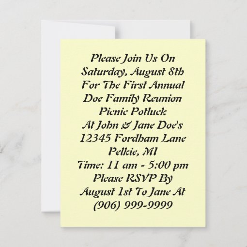 Celebrate Family With Reunion Party Invitations | Zazzle