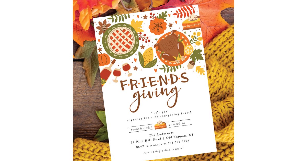 Celebrate Friendsgiving Dinner Invitation | Zazzle