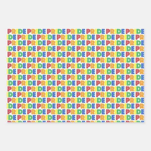 Celebrate Gay PRIDE Rainbow Heart Love LGBTQ Wrapping Paper Sheets | Zazzle