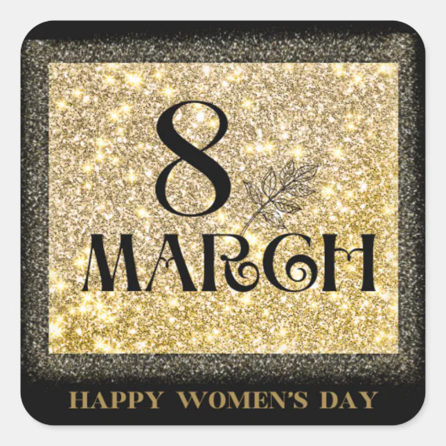 Celebrate international women's day 8th March 2025 Square Sticker | Zazzle