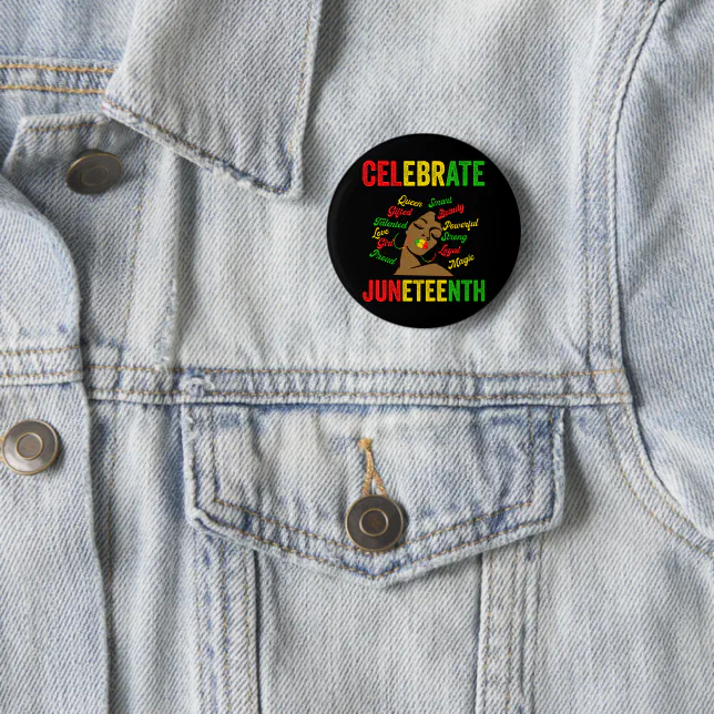 Celebrate Juneteenth Button | Zazzle