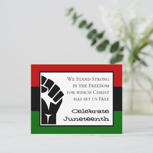 CELEBRATE JUNETEENTH Customizable Christian Verse Postcard | Zazzle