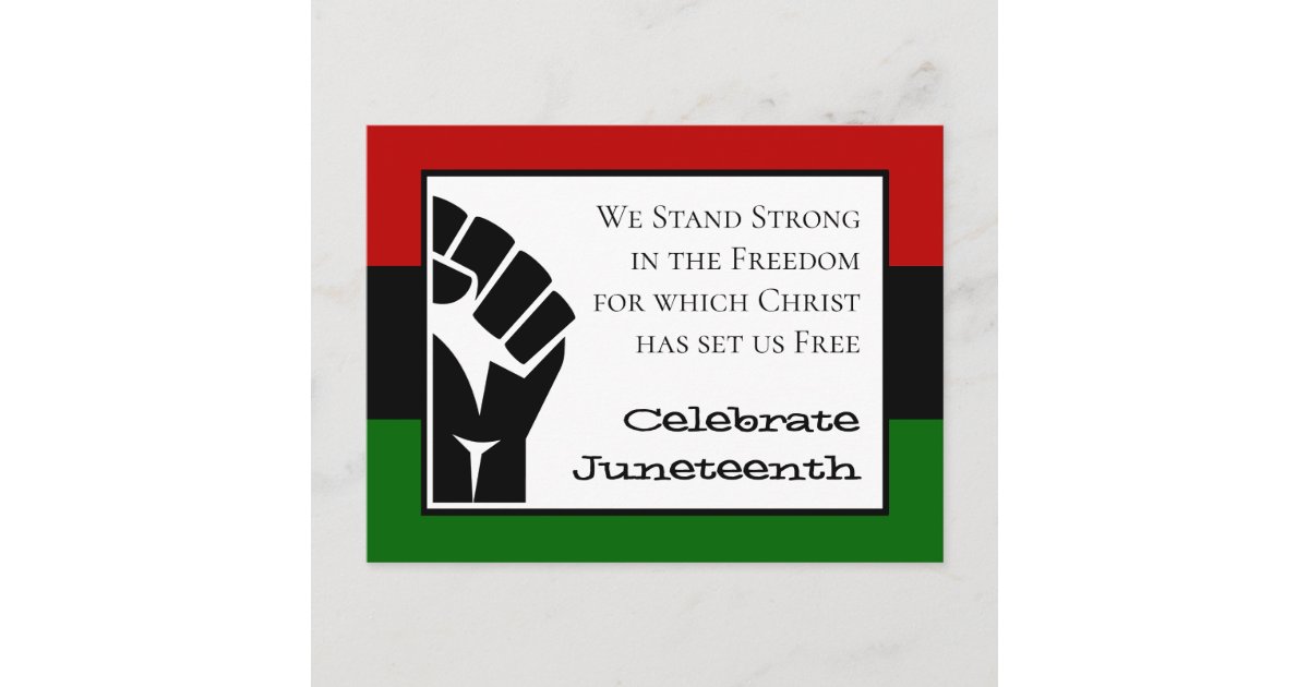 CELEBRATE JUNETEENTH Customizable Christian Verse Postcard | Zazzle